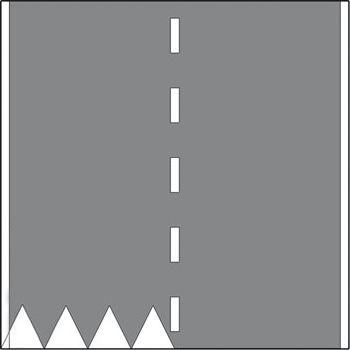 Tweebaansweg - verkeersplein plakkers voor op het schoolplein